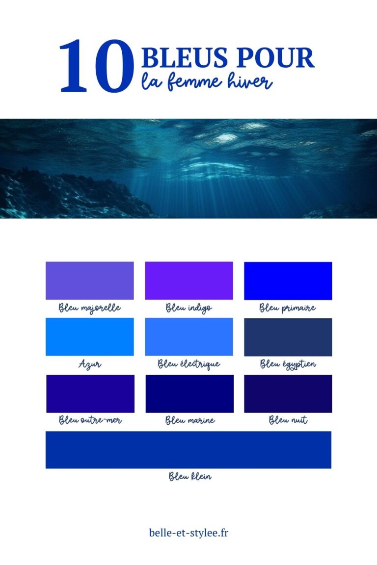 Comment différencier un bleu chaud d'un bleu froid